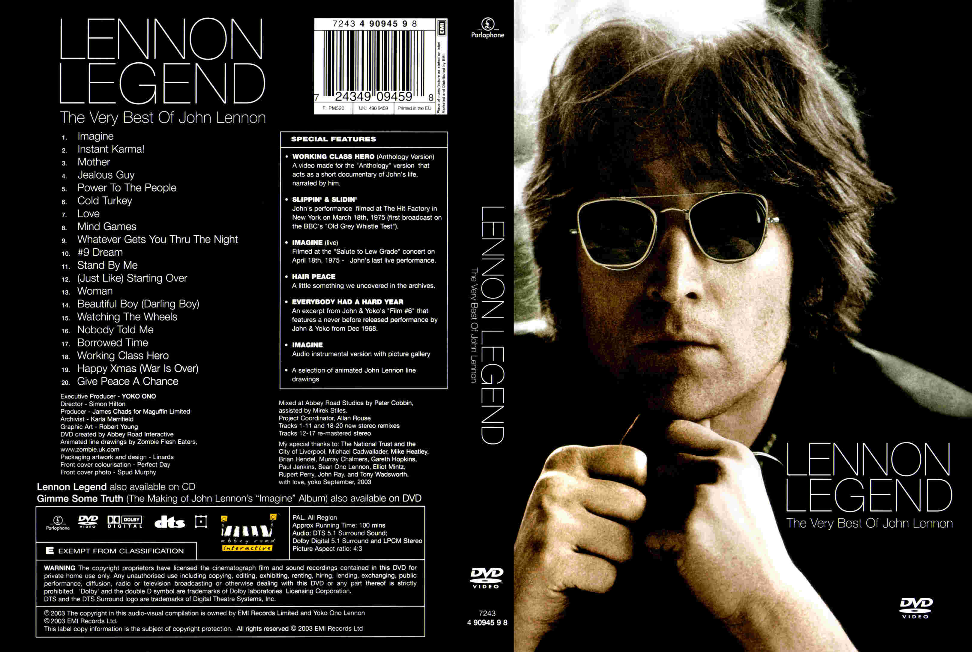 John Lennon Lennon Legend : Front | DVD Covers | Cover Century | Over 1 ...
